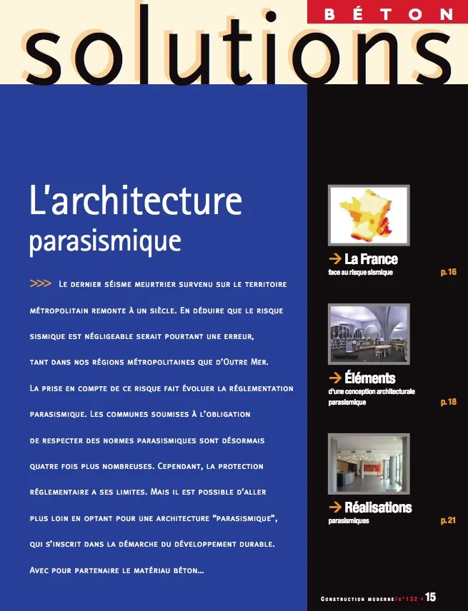 L'architecture parasismique | Infociments