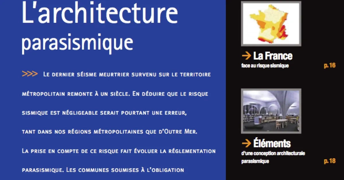 L'architecture parasismique | Infociments